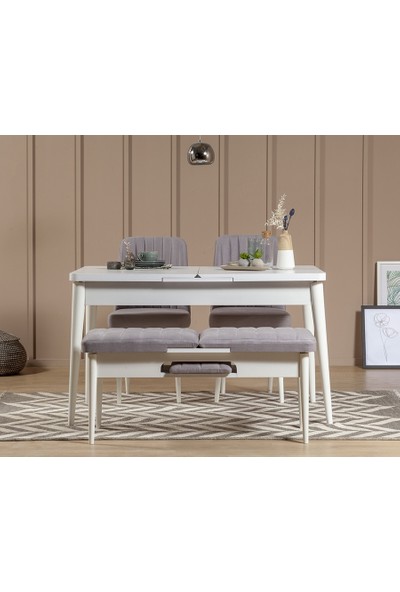 Reysa Mobilya Vina Mutfak Masa Takımı Beyaz Soho Reysa Mobilya Vina Mutfak Masa Takımı Beyaz Soho