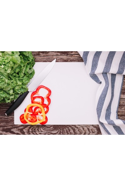 Yurt Cam Kesme Tahtası Beyaz 30 x 40 cm