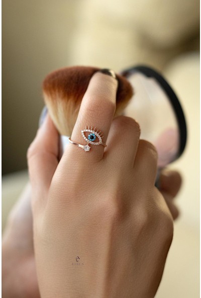 By Barun Nazar Göz Gümüş Yüzük-Rose By Barun Nazar Göz Gümüş Yüzük-Rose