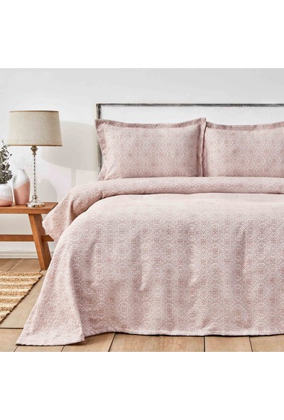 Karaca Home Alora Pudra Çift Kişilik Yatak Örtüsü Seti Karaca Home Alora Pudra Çift Kişilik Yatak Örtüsü Seti