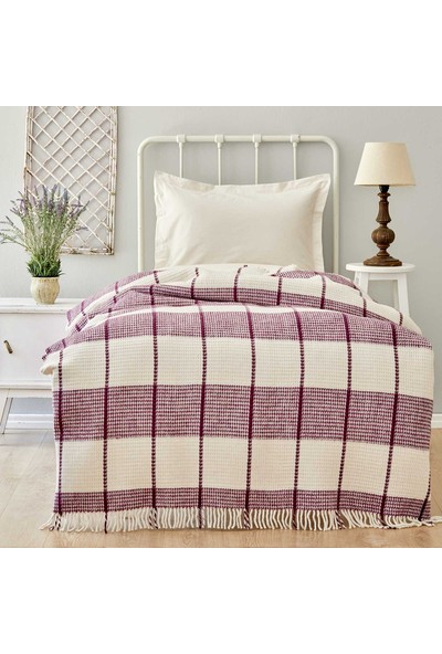 Karaca Home Carmen Mürdüm Waffle Pamuk Throw Tv Battaniyesi Karaca Home Carmen Mürdüm Waffle Pamuk Throw Tv Battaniyesi