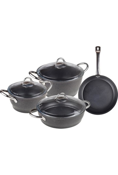 Taşev Bambum Taşev Diamond - 7 Parça Titanyum Tencere Seti