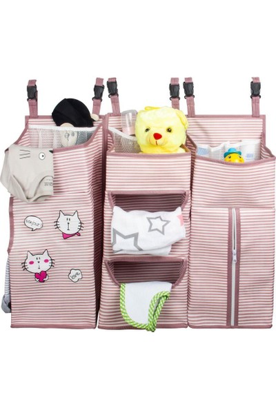 Lady Moda 3lü Beşik Organizer | Bebek Odası Organizer Pembe Lady Moda 3lü Beşik Organizer | Bebek Odası Organizer Pembe