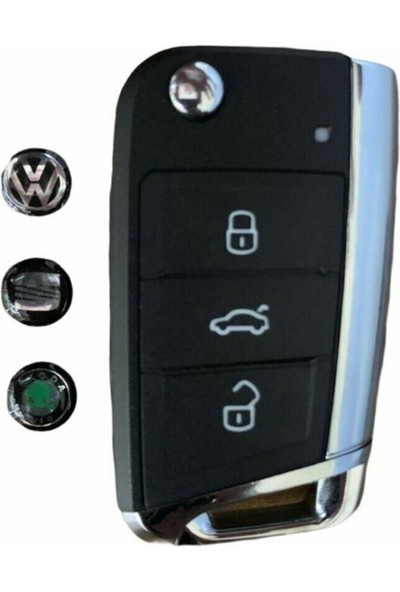 Ebg Istanbul Volkswagen Golf 7 , Skoda, Seat 3 Butonlu Sustalı Kumanda Kabı (Krom) Ebg Istanbul Volkswagen Golf 7 , Skoda, Seat 3 Butonlu Sustalı Kumanda Kabı (Krom)