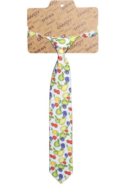 Dwoy Karışık Meyve Desenli Çocuk Kravat