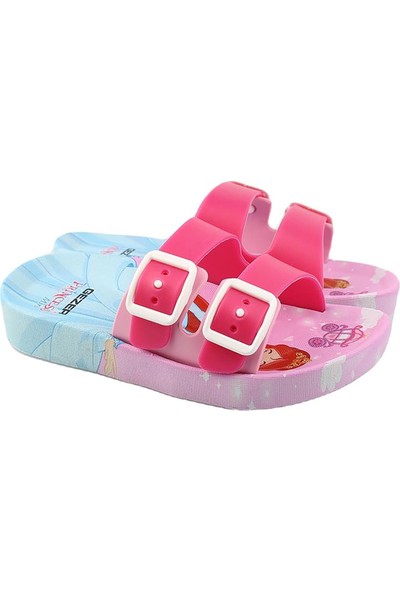 Gezer Yazlık Iki Toka Prenses Kaydırmaz Taban Kız Çocuk Terlik
