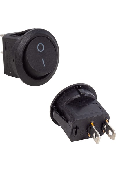 Acenter Yükseltici Anahtarı Yuvarlak (IC-133) Siyah * Beyaz