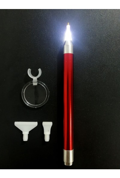 Movas Sanat Kırmızı Işıklı Kalem - Büyüteç ve 4'lü-10'lu Uçlar Movas Sanat Kırmızı Işıklı Kalem - Büyüteç ve 4'lü-10'lu Uçlar