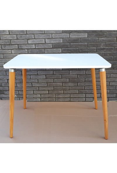 Depolife Ahşap Ayaklı Mutfak Yemek Masası 60X90 cm Gürgen Masif Ayak Beyaz Depolife Ahşap Ayaklı Mutfak Yemek Masası 60X90 cm Gürgen Masif Ayak Beyaz