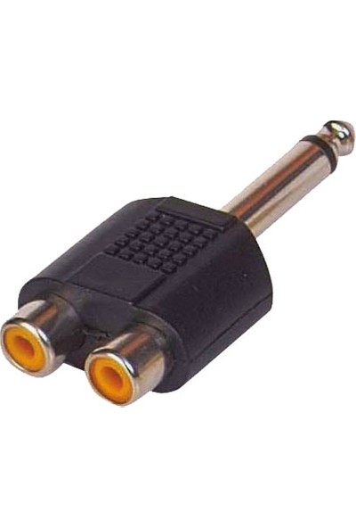 Acenter 6.3 mm Mono Erkek / 2 Rca Dişi Çevirici Jack Acenter 6.3 mm Mono Erkek / 2 Rca Dişi Çevirici Jack