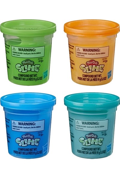 Play-Doh Slime 4'lü Hamur Metalik Yeşil + Metalik Turuncu + Metalik Turkuaz + Metalik Mavi Play-Doh Slime 4'lü Hamur Metalik Yeşil + Metalik Turuncu + Metalik Turkuaz + Metalik Mavi