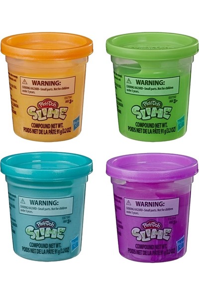 Play-Doh Slime 4'lü Hamur Metalik Yeşil + Metalik Turuncu + Metalik Mor + Metalik Turkuaz Play-Doh Slime 4'lü Hamur Metalik Yeşil + Metalik Turuncu + Metalik Mor + Metalik Turkuaz