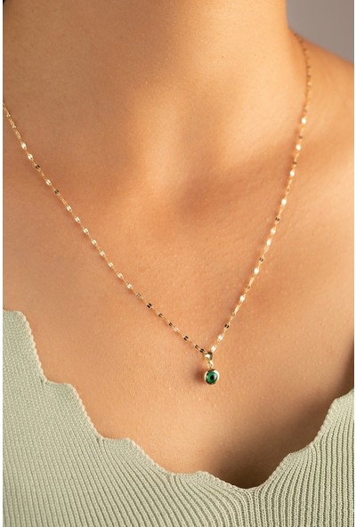 Yavuz Kuyumculuk Altın Italyan Aynalı Zincir Yeşil Göz Kolye Yavuz Kuyumculuk Altın Italyan Aynalı Zincir Yeşil Göz Kolye