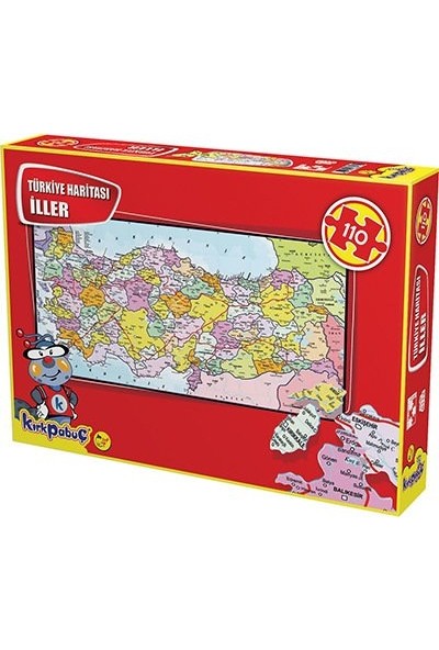 Perre Türkiye Haritası Iller Puzzle 110 Parça