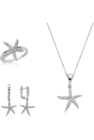 Gumush Gümüş Deniz Yıldızı Kadın Set