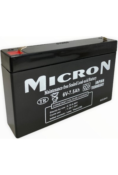 Micron 6V 7,5AH Mıcron Oyuncak Araç Aküsü