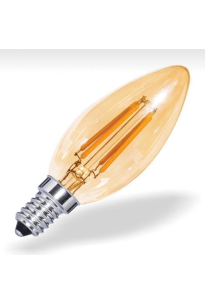 Orbus Dekoratif 4 W Amber Sarı Işık E14 Ince Duylu Rustik LED Ampul Orbus Dekoratif 4 W Amber Sarı Işık E14 Ince Duylu Rustik LED Ampul
