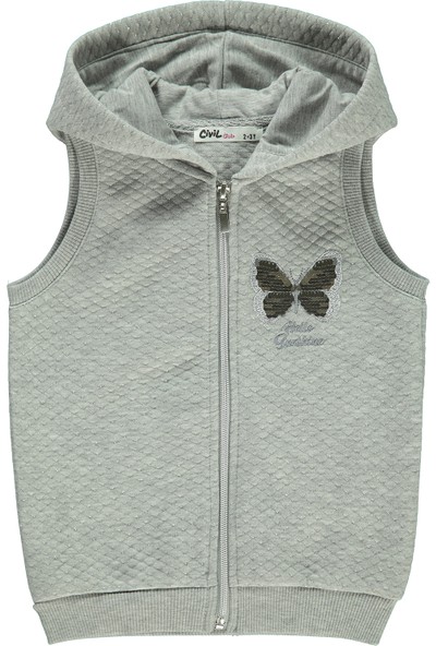 Civil Girls Kız Çocuk Kapüşonlu Yelek 2-5 Yaş Grimelanj