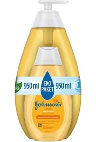 Johnson's Baby Bebek Şampuanı 750 ml + Bebek Şampuanı 200 ml