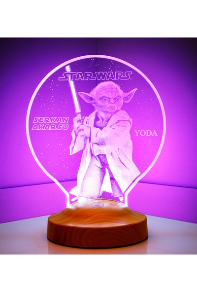 Sevgi Lambası 3D Star Wars Yoda Hediyesi Kişiye Özel 3 Boyutlu LED Lamba Sevgi Lambası 3D Star Wars Yoda Hediyesi Kişiye Özel 3 Boyutlu LED Lamba
