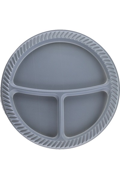 Eminönü Toptancı 3 Bölmeli Plastik Tabldot Tabak 26 cm - 25 Adet Gümüş Eminönü Toptancı 3 Bölmeli Plastik Tabldot Tabak 26 cm - 25 Adet Gümüş