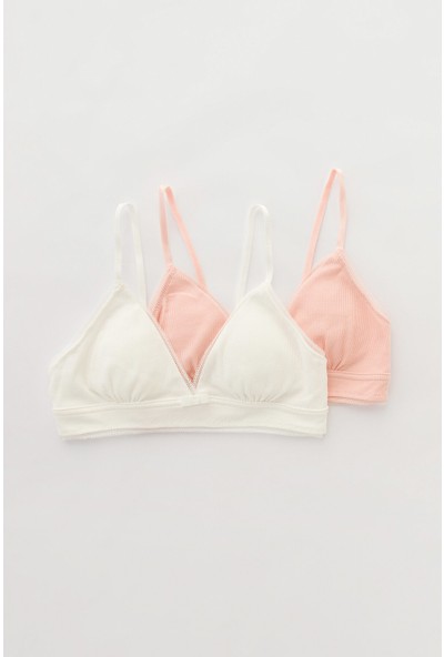 Penti Çok Renkli My First Bra Teen Heart Pointel 2li Penti Çok Renkli My First Bra Teen Heart Pointel 2li