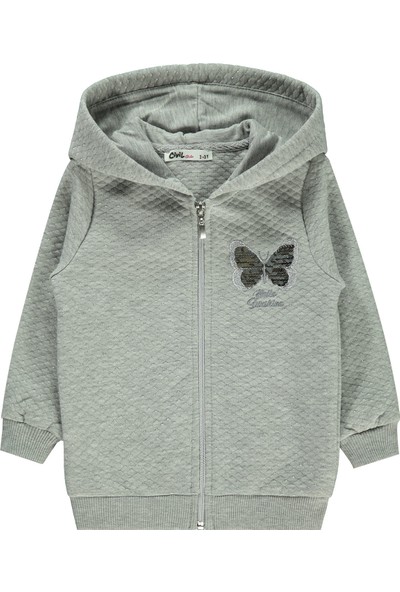 Civil Girls Kız Çocuk Kapüşonlu Hırka 2-5 Yaş Grimelanj