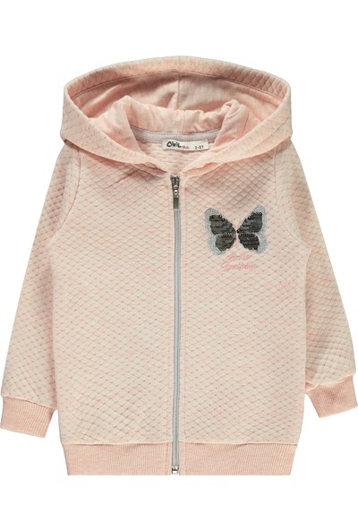 Civil Girls Kız Çocuk Kapüşonlu Hırka 2-5 Yaş Pembe