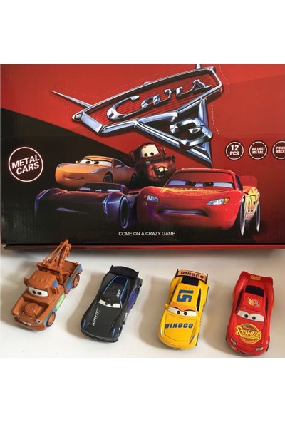Suden Cars Şimşek Mcqueen Mater Oyuncak Arabalar 4'lü Set