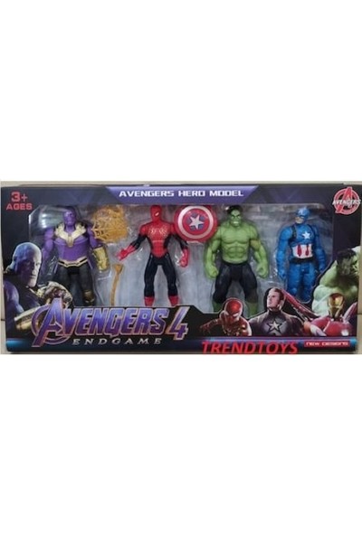 Suden Avengers Yenilmezler Thanos Hulk Örümcek Adam 4 Lü Set Oyuncak Suden Avengers Yenilmezler Thanos Hulk Örümcek Adam 4 Lü Set Oyuncak