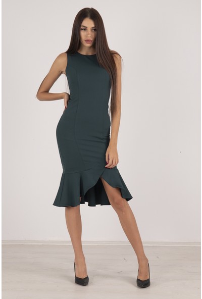 Belamore Zümrüt Arda Omuz Pencereli Abiye&mezuniyet Elbisesi 0104002.123