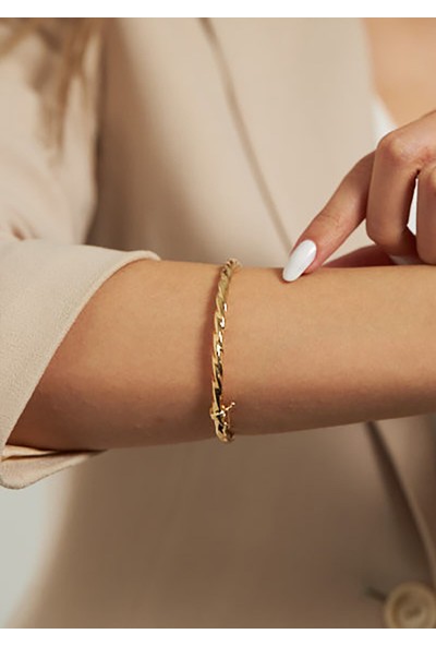 Bosphorus Burgu Model Altın Kelepçe Bilezik Bosphorus Burgu Model Altın Kelepçe Bilezik