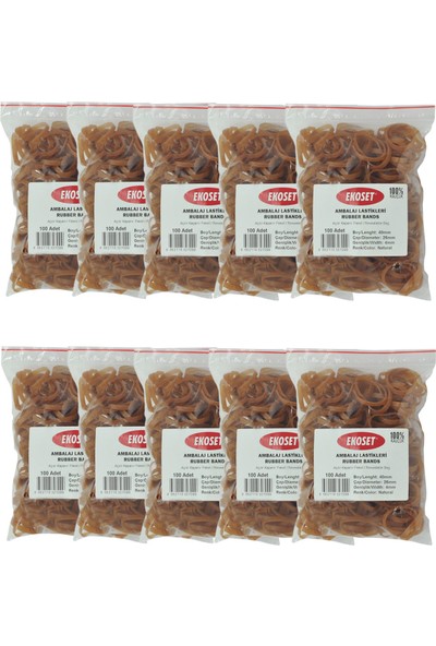 Ekoset Kalın Paket Para Lastiği 40X4MM 1.000 Adet Ekoset Kalın Paket Para Lastiği 40X4MM 1.000 Adet