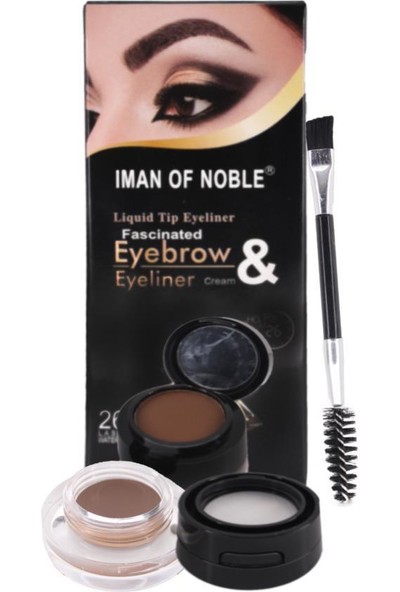 Iman Of Noble Kaş Farı & Krem Eyeliner Kahverengi (2-4-5) Dikey Kutulu Iman Of Noble Kaş Farı & Krem Eyeliner Kahverengi (2-4-5) Dikey Kutulu