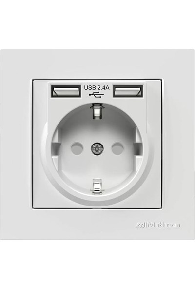 Mutlusan Rita Ikili USB Topraklı Priz