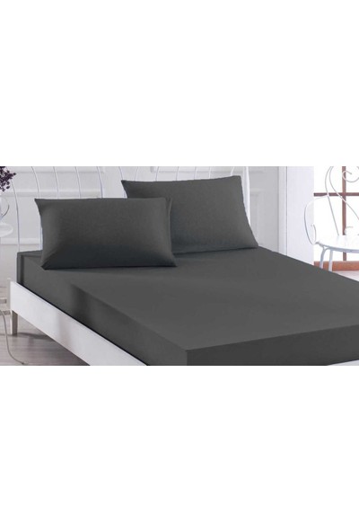 Şanlı 120’LİK Penye Lastikli Çarşaf 120*200 cm (Antrasit)