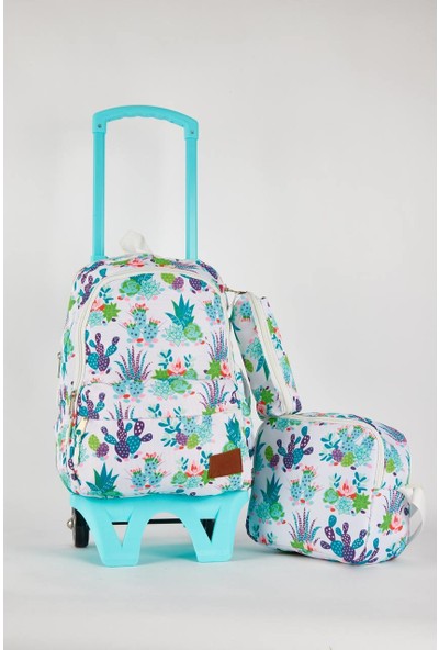 Çanta Sepetim Çekçekli 3'lü Set Okul Çantası