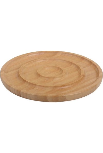 Zuzu Made Lüks 3 Bölmeli Yuvarlak Bambu Çerezlik - Sunum Tabağı 25 cm 3 Bölmeli Zuzu Made Lüks 3 Bölmeli Yuvarlak Bambu Çerezlik - Sunum Tabağı 25 cm 3 Bölmeli