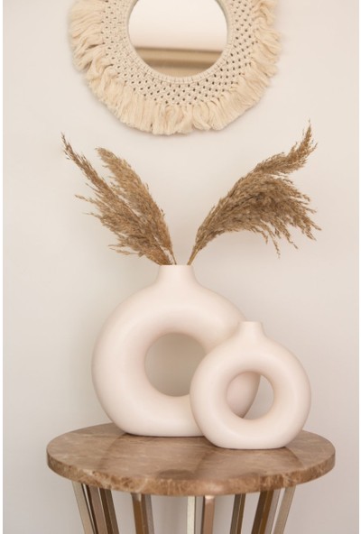 Chappal 2'li Delikli Seramik Vazo Chappal 2'li Delikli Seramik Vazo