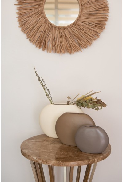 Chappal 3'lü Yassı Seramik Vazo Chappal 3'lü Yassı Seramik Vazo