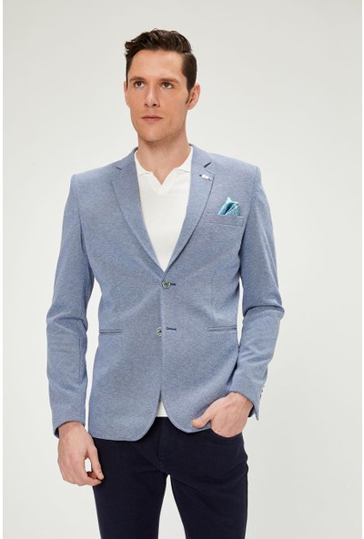 Cekmon Dirsekte Yama Detaylı Düz Renk Erkek Ceket Cekmon Dirsekte Yama Detaylı Düz Renk Erkek Ceket