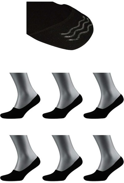 By Sweet FSM 6 Çift Silikonlu Kaymaz Babet Çarık Çorap