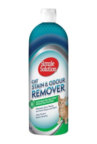 Simple Solution Kediler Için Leke ve Koku Giderici 1000ML Simple Solution Kediler Için Leke ve Koku Giderici 1000ML
