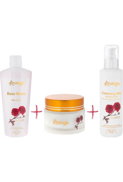 Rosebella Üçü Bir Arada Etkili Temizleyici Bakım Seti