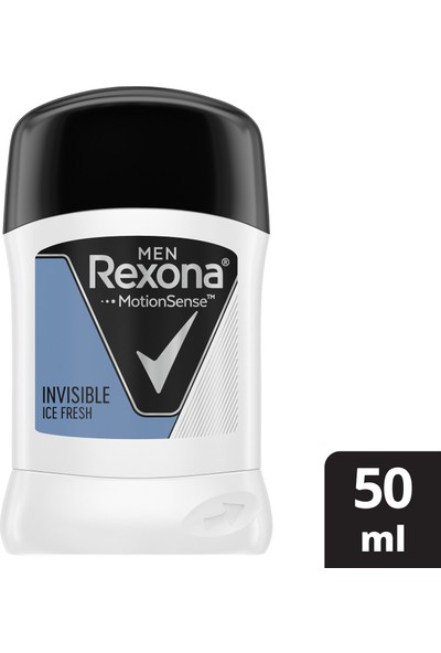Rexona Invisible Black White Ice Fresh Erkek Stick Deodorant 50ml Rexona Invisible Black White Ice Fresh Erkek Stick Deodorant 50ml