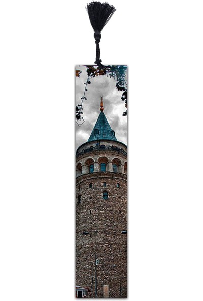 Cupgel Galata Kulesi Baskılı Mdf Kitap Ayracı