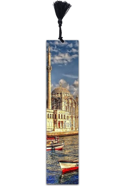 Cupgel Ortaköy Cami Baskılı Mdf Kitap Ayracı