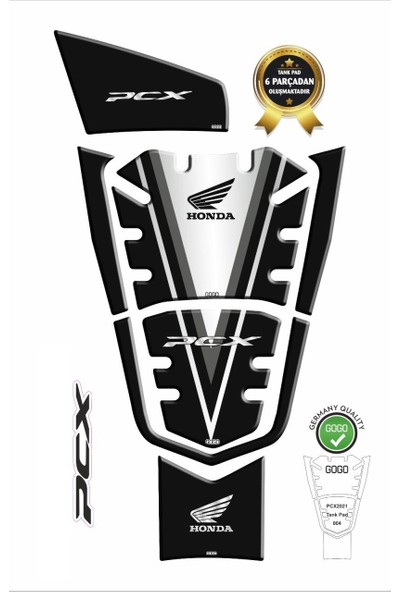 Modifiye Honda Pcx 125 2021 Tank Pad 7 Parça 004