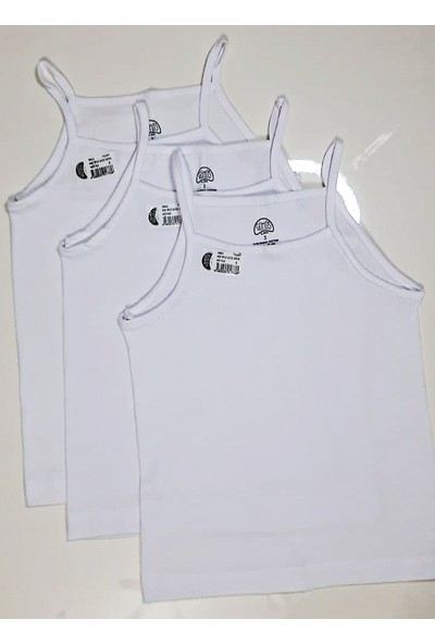 Gümüş Kız Çocuk Beyaz Atlet 3'lü Paket