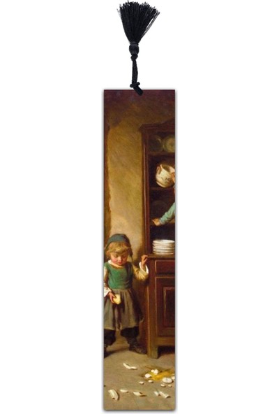 Cupgel Vintage Tablo Baskılı Mdf Kitap Ayracı